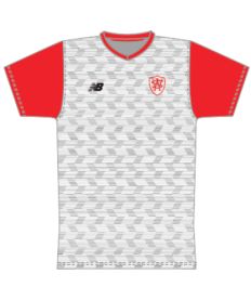 TSR-10-WPP - Football top - Black/Red/White/Logo